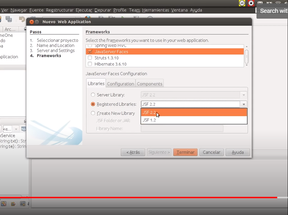 VideoTutorial 1 del Taller Práctico de Java Server Faces. Introducción y hola mundo. | practika-code